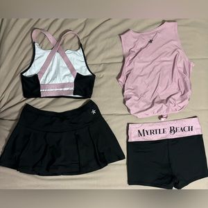Rebel | Accessories | Rebel Cheer Practice Wear Black And Light Pink ...